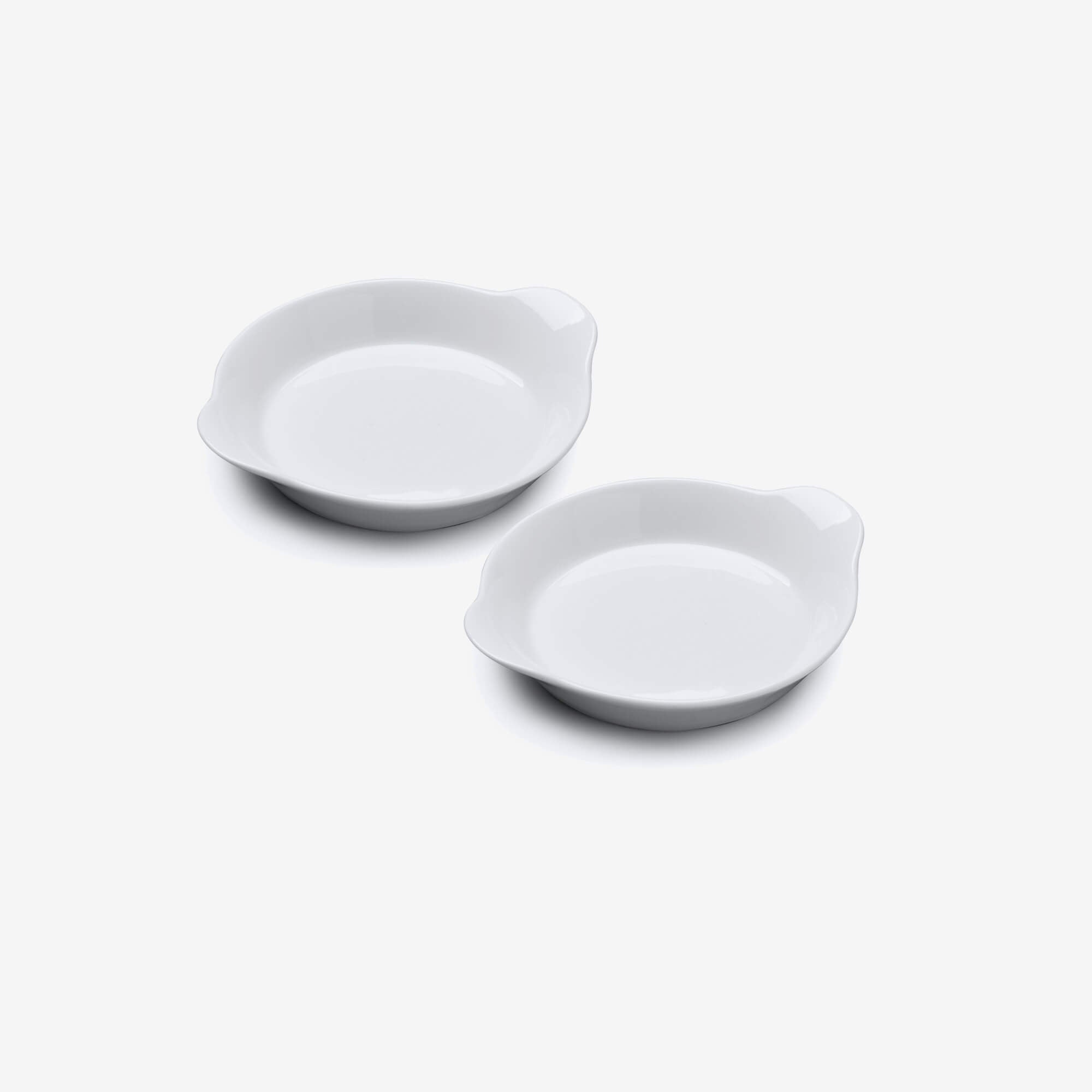 WM Bartleet Round Gratin Dish | Set of 2 | Porcelain Bakeware