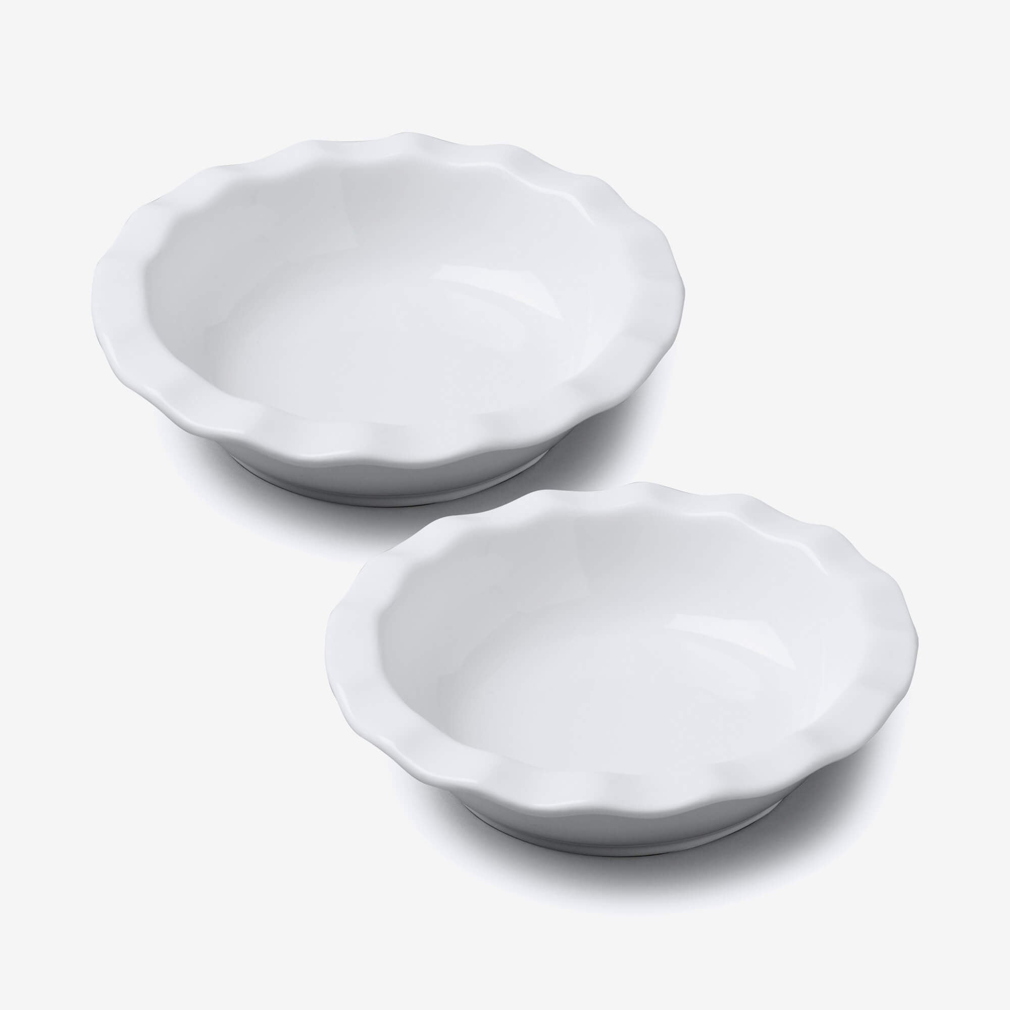 WM Bartleet Individual Round Pie Dish with Crinkle Crust Rim