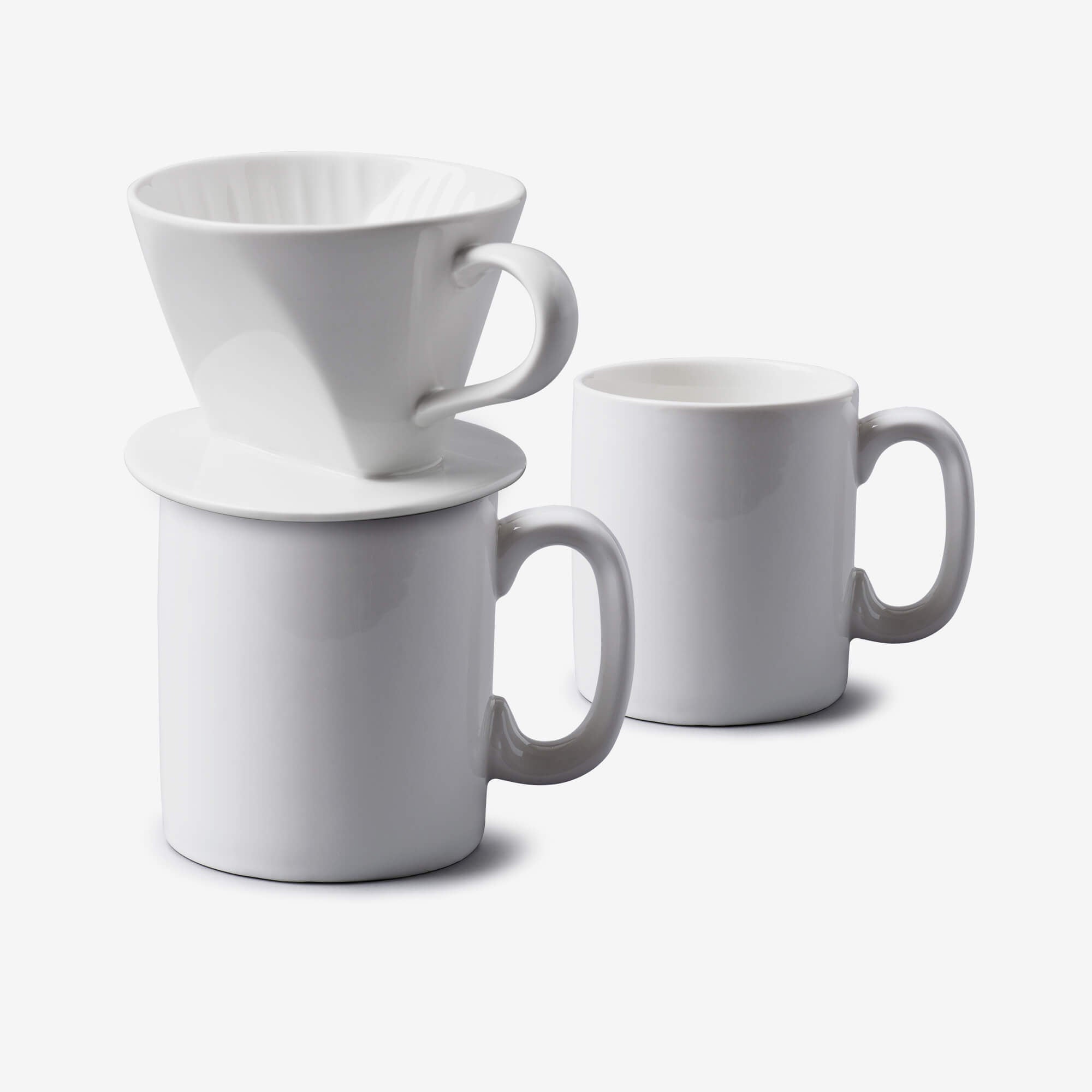 WM Bartleet Porcelain Mug & Coffee Filter Cone Set | Tea & Coffee